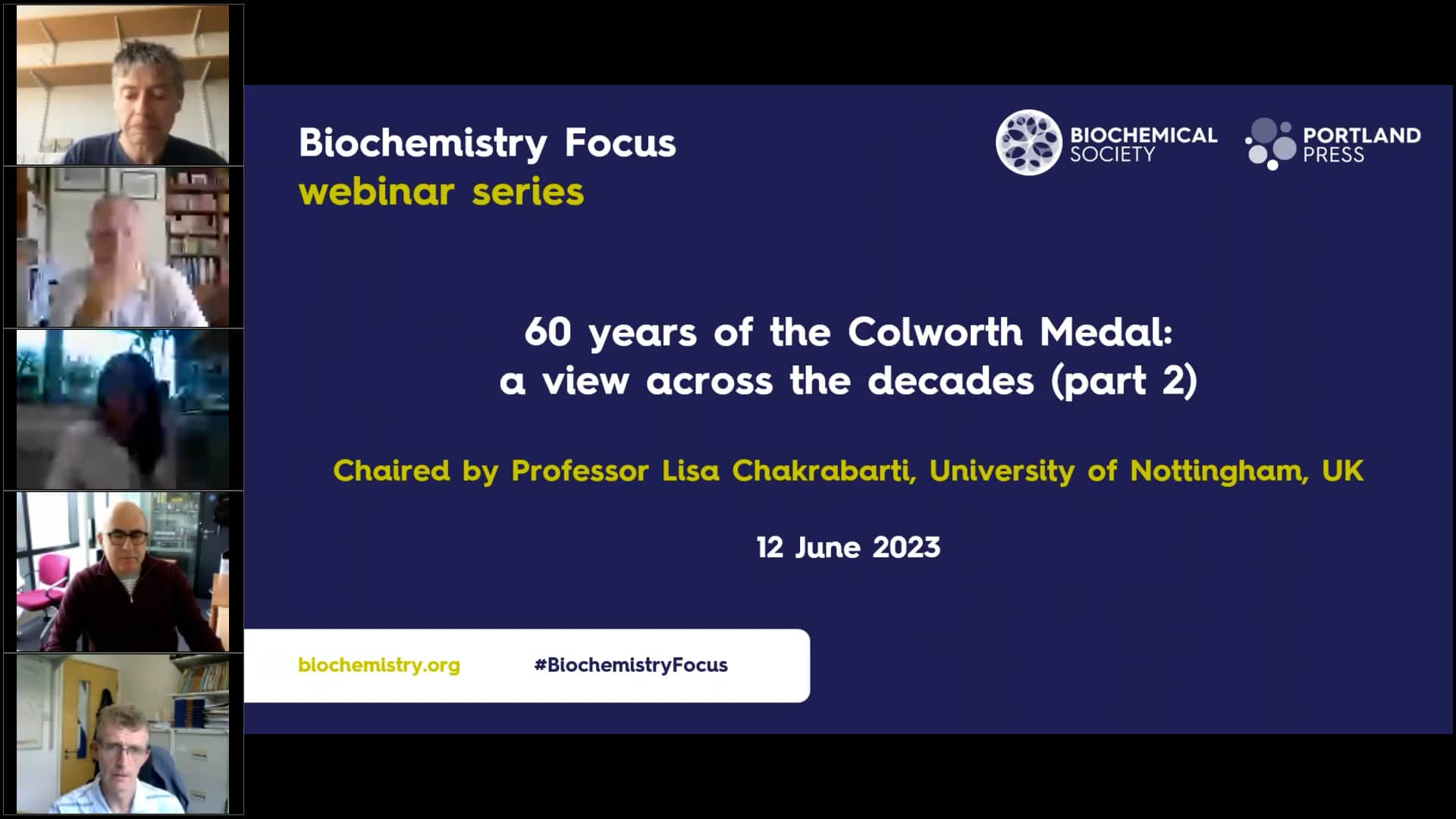 Biochemistry Focus webinar series – 60 years of the Colworth Medal: a ...