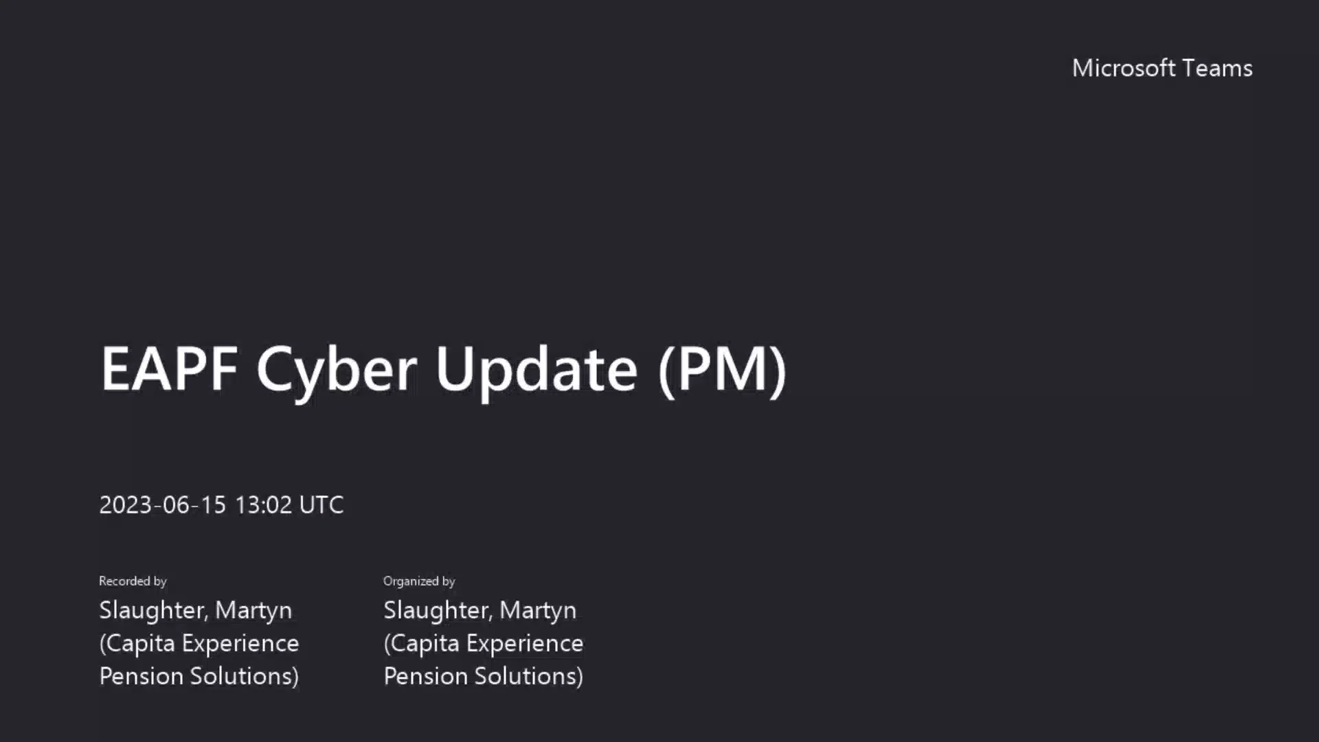 EAPF Cyber Update (PM) June 2023 - Meeting Recording on Vimeo