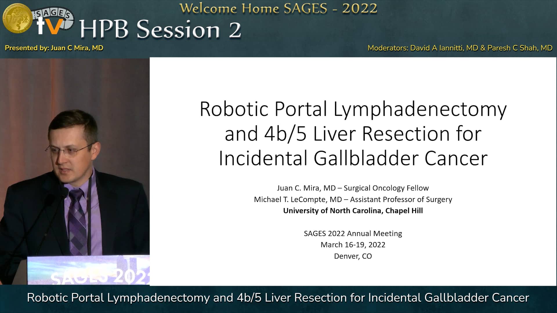 Robotic Portal Lymphadenectomy and 4b/5 Liver Resection for Incidental ...