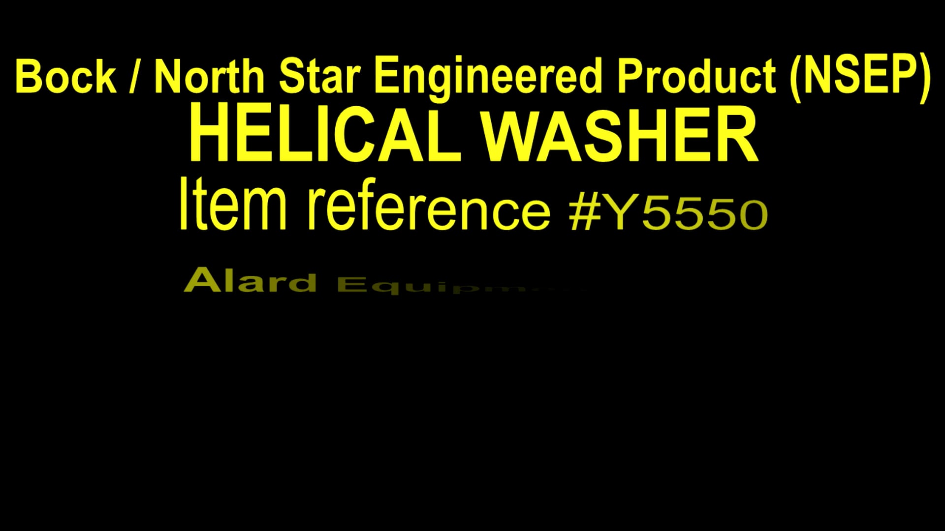 North Star Engineered Product HW2600 HELICAL WASHER, Y5550 on Vimeo