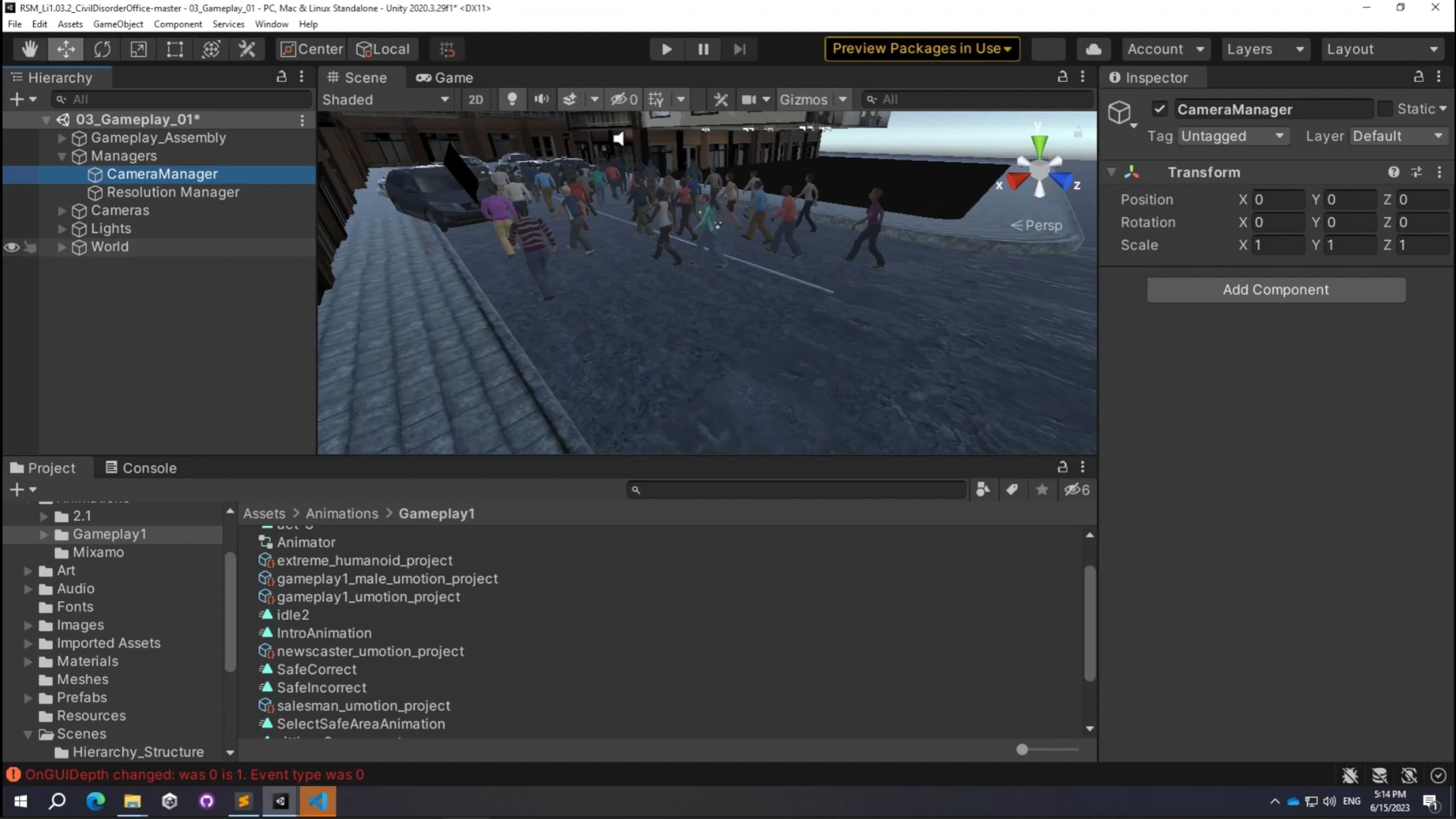 SOP_Game_Project_Hierarchy - Project_Hierarchy_11_Adding_Camera_Manager_Script on Vimeo