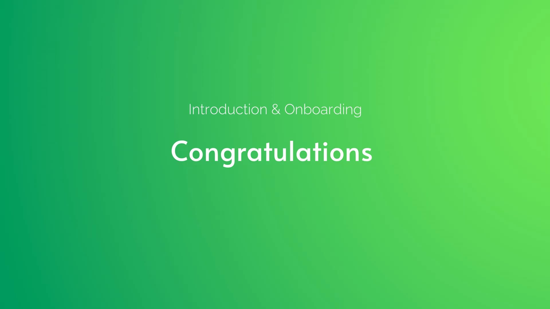 Congratulations on Completing Your Intro & Onboarding on Vimeo