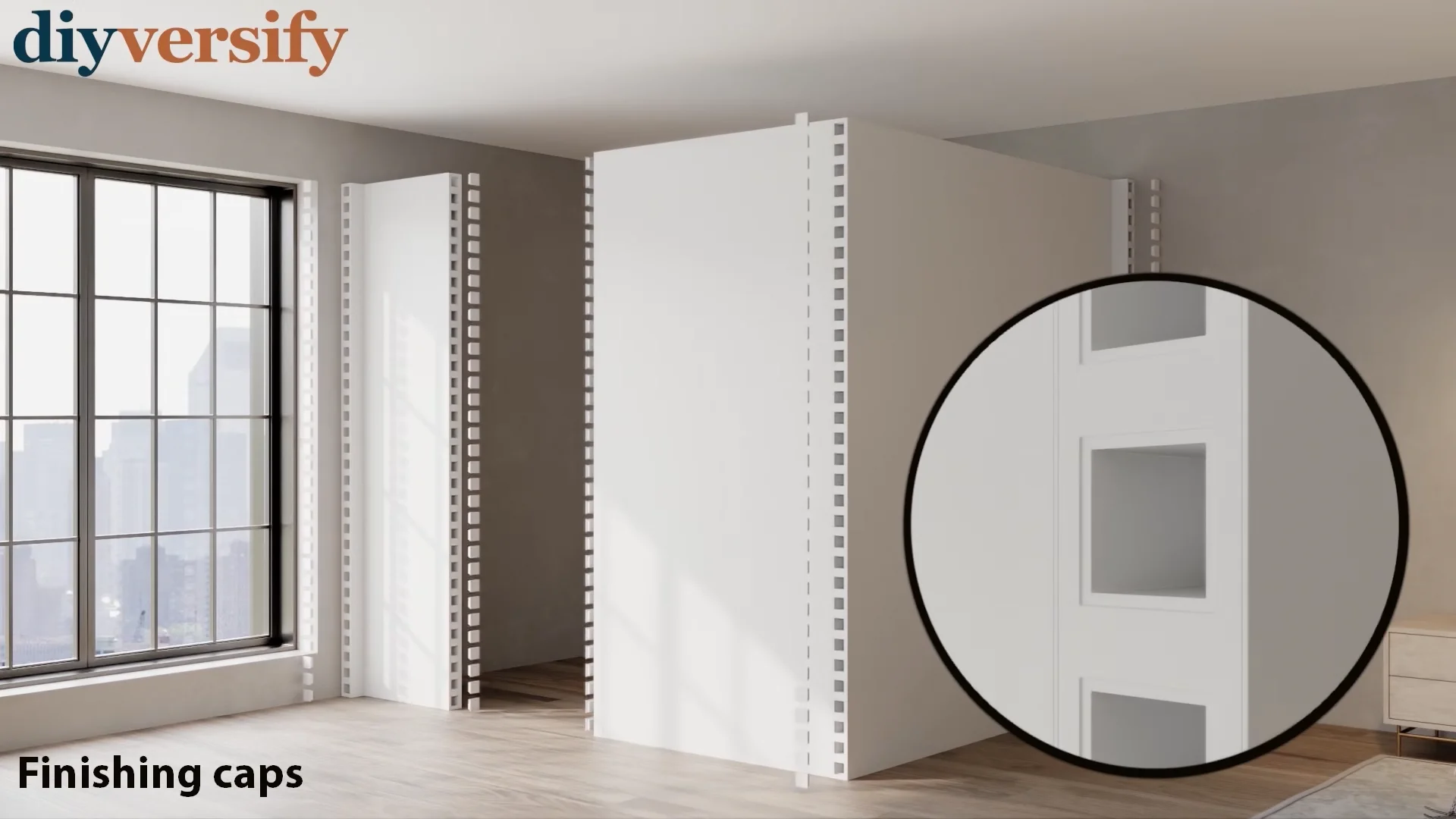 Freestanding L-Shaped Partition Wall with Door - Assembly Guide on Vimeo