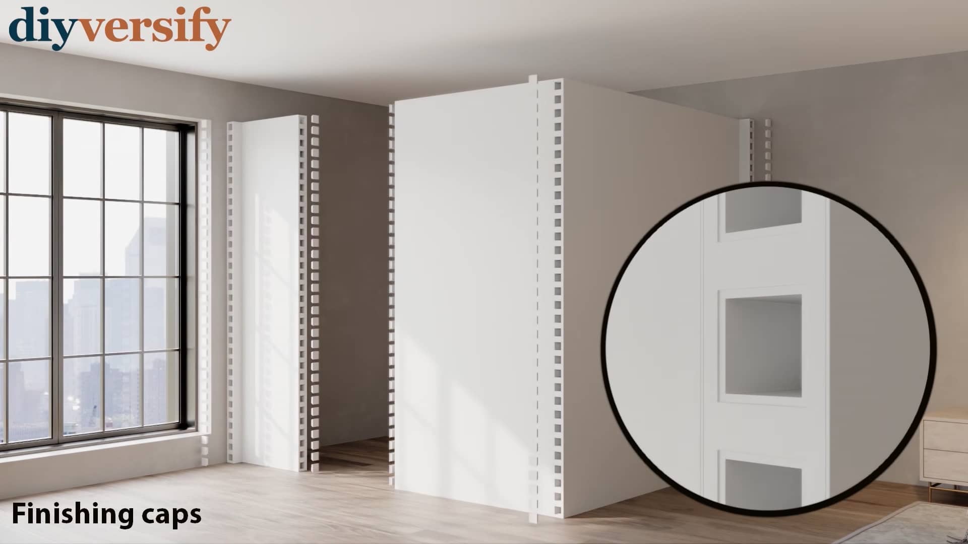 Freestanding L-Shaped Partition Wall with Door - Assembly Guide on Vimeo