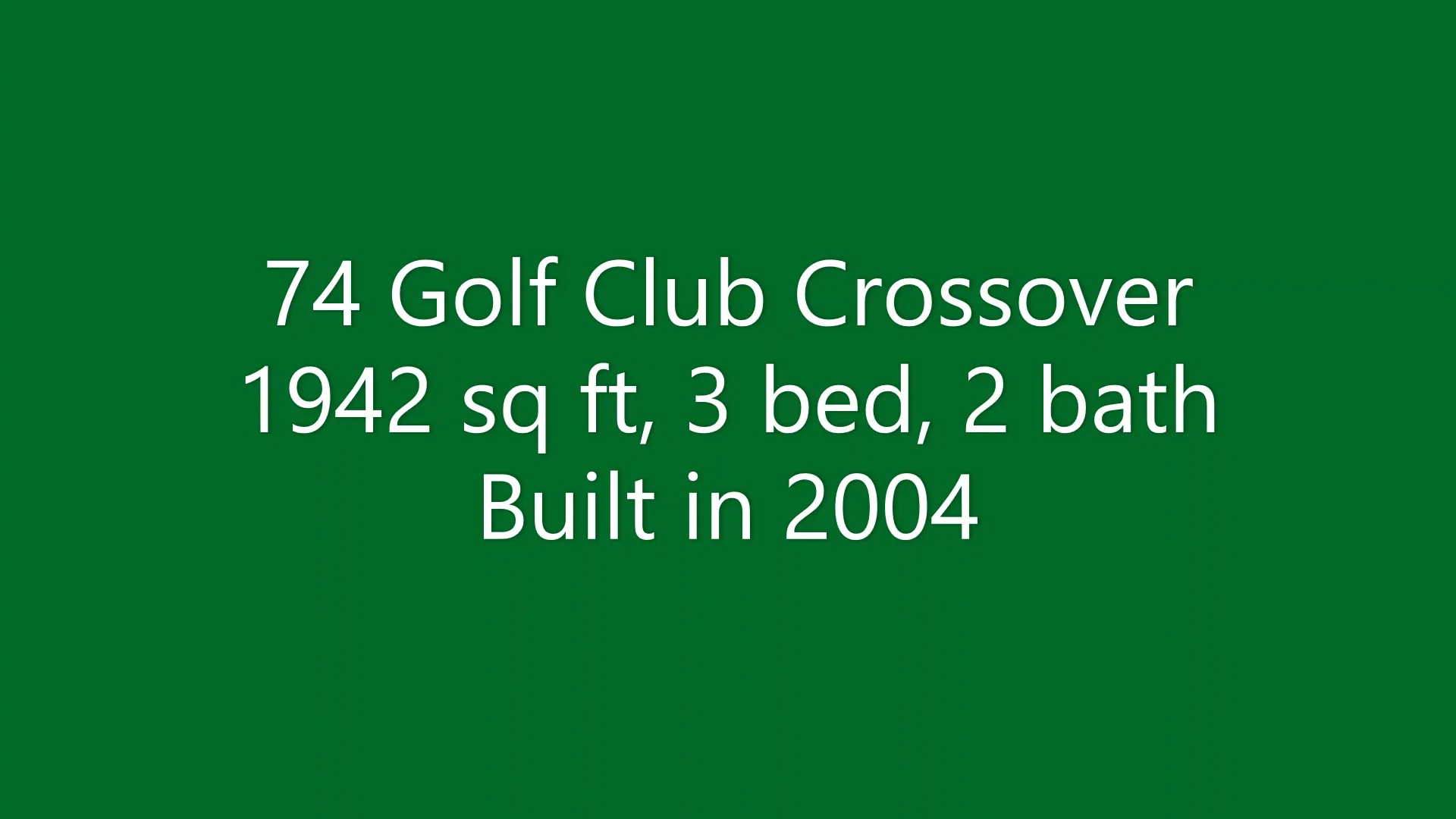 74 Golf Club Crossover- unbranded on Vimeo