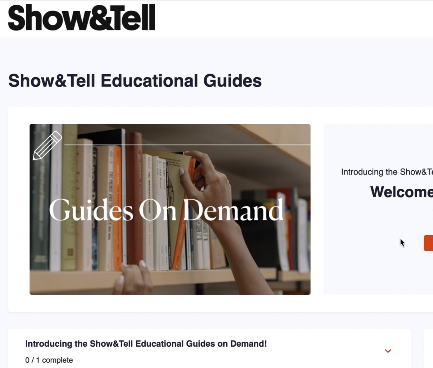 guides on demand only on Vimeo