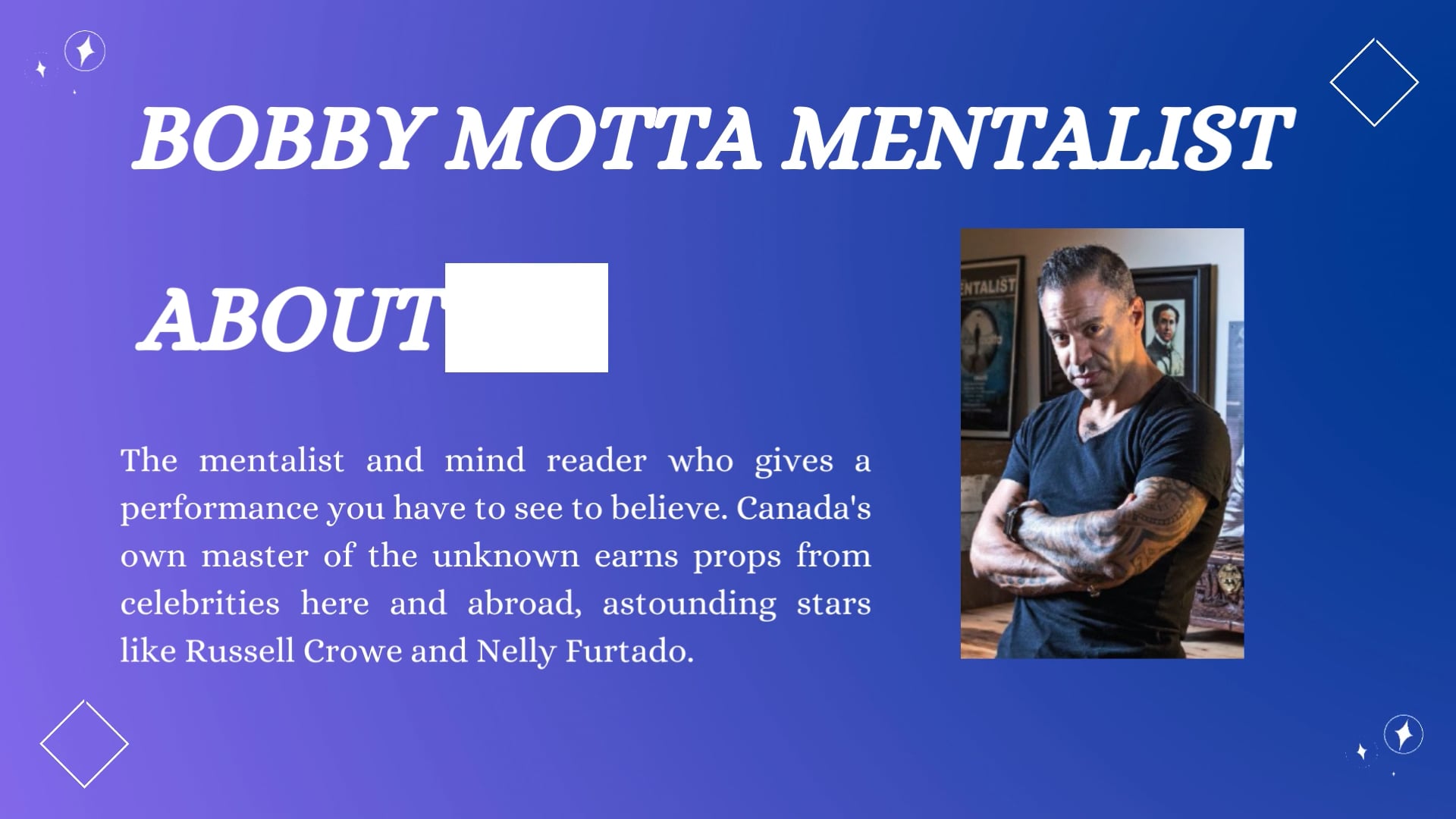 Lifestyle Magazine Bobby Motta Mentalist on Vimeo