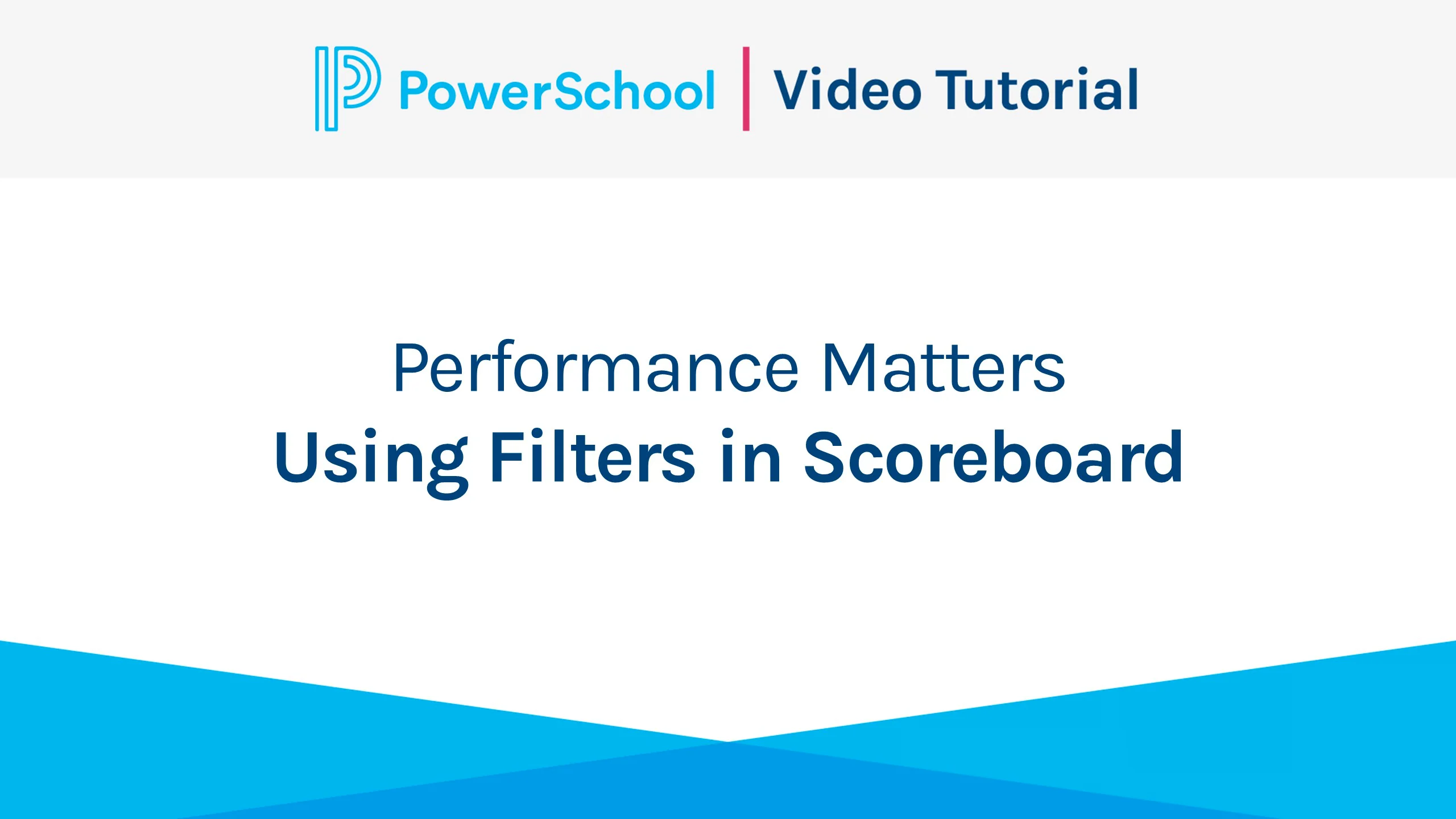 Performance Matters Video Tutorials - Using Filters in Scoreboard on Vimeo