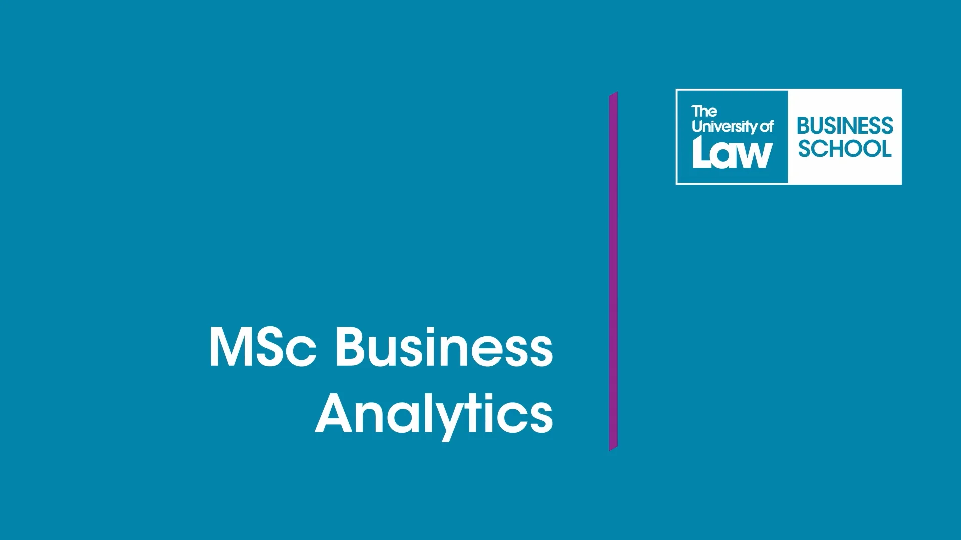 MSc Business Analytics