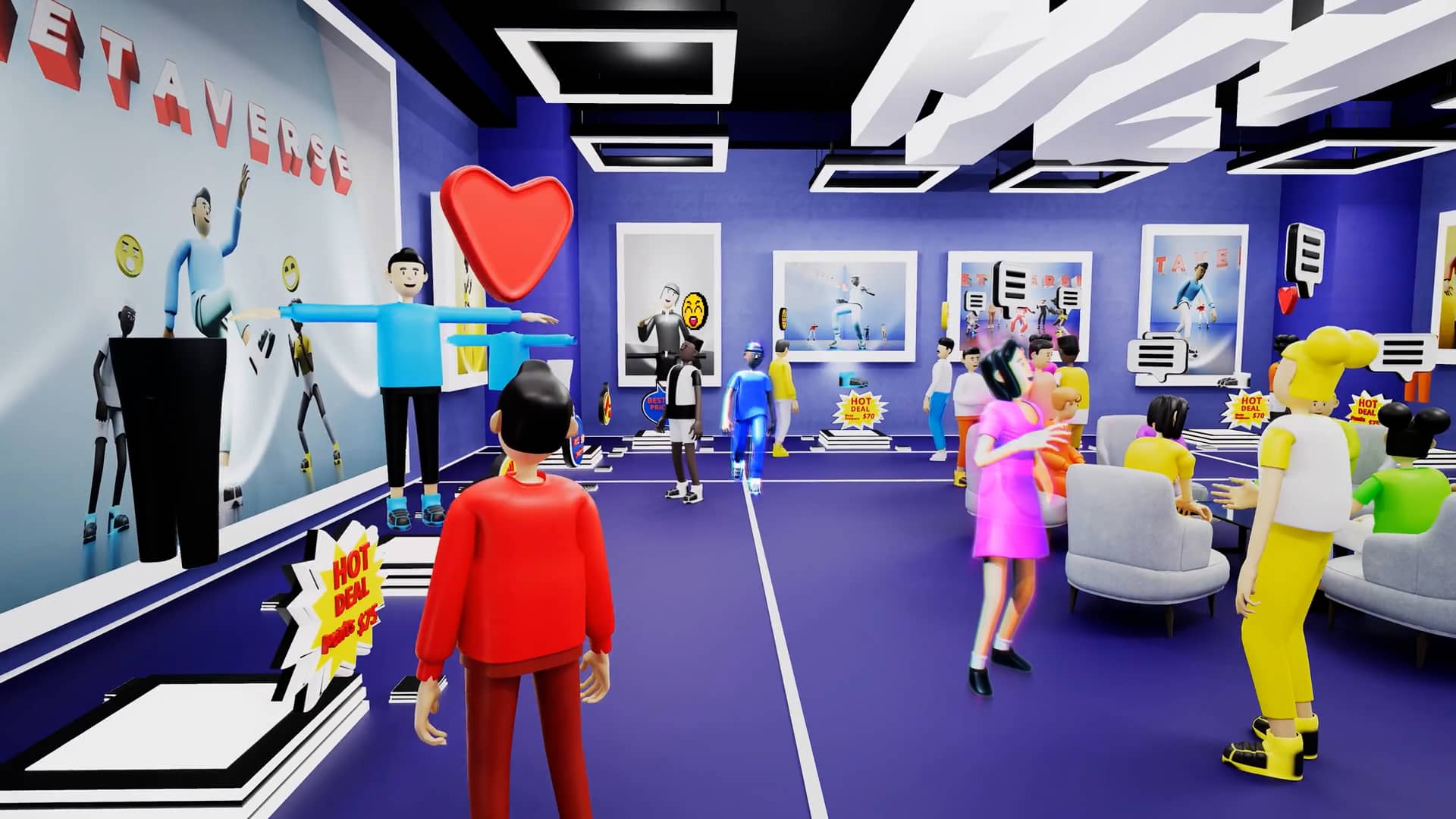 3d-avatars-with-icons-choose-clothes-in-shopping-mall-3d-render-of ...