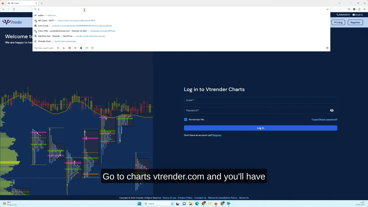 Register for Vtrender Charts