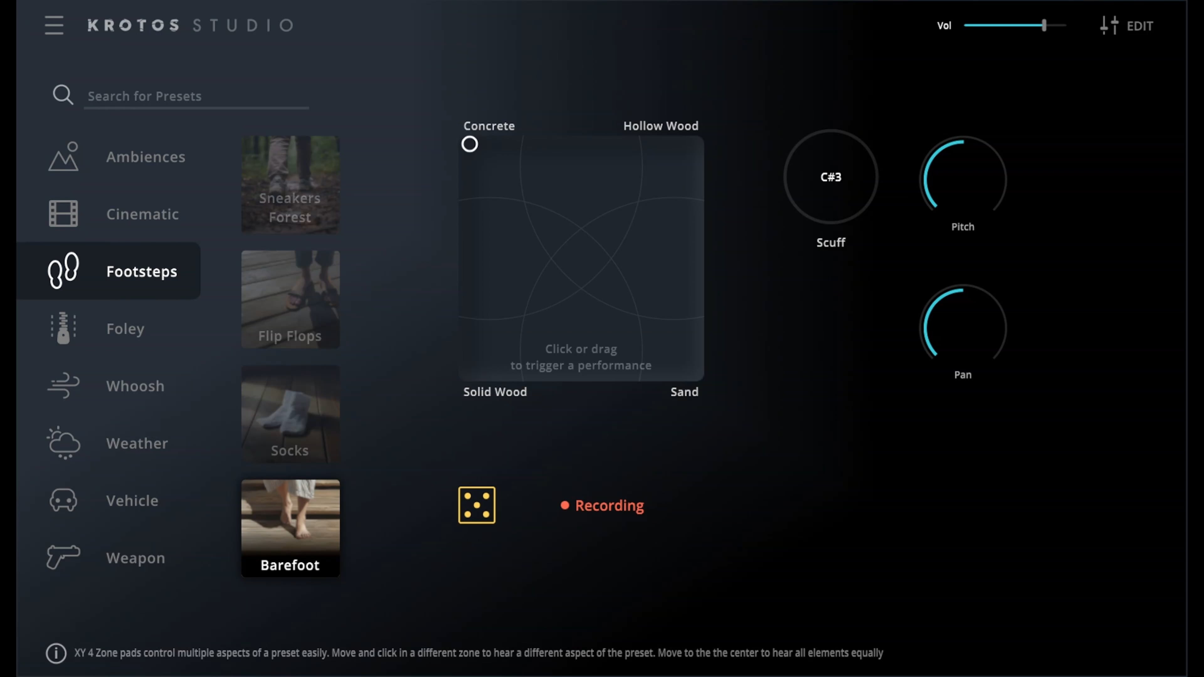 Krotos Studio Footsteps Preset - Barefoot on Vimeo