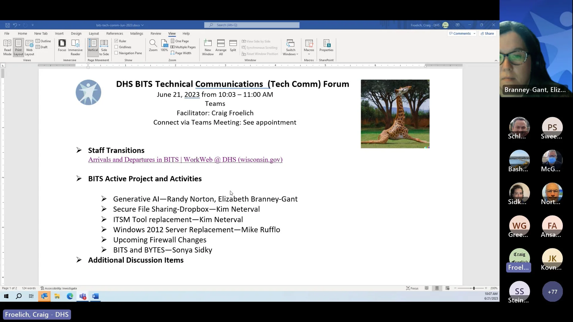 Tech Comm Forum 6/21/23
