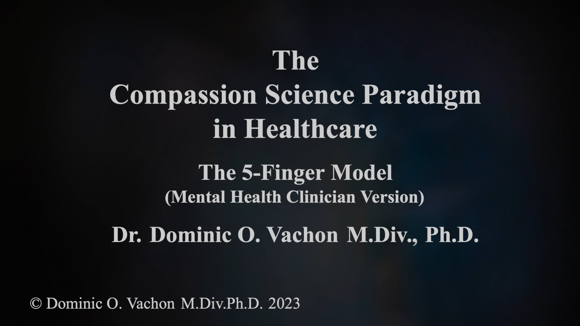 Five Finger Model - Mental Health Clinician Version on Vimeo