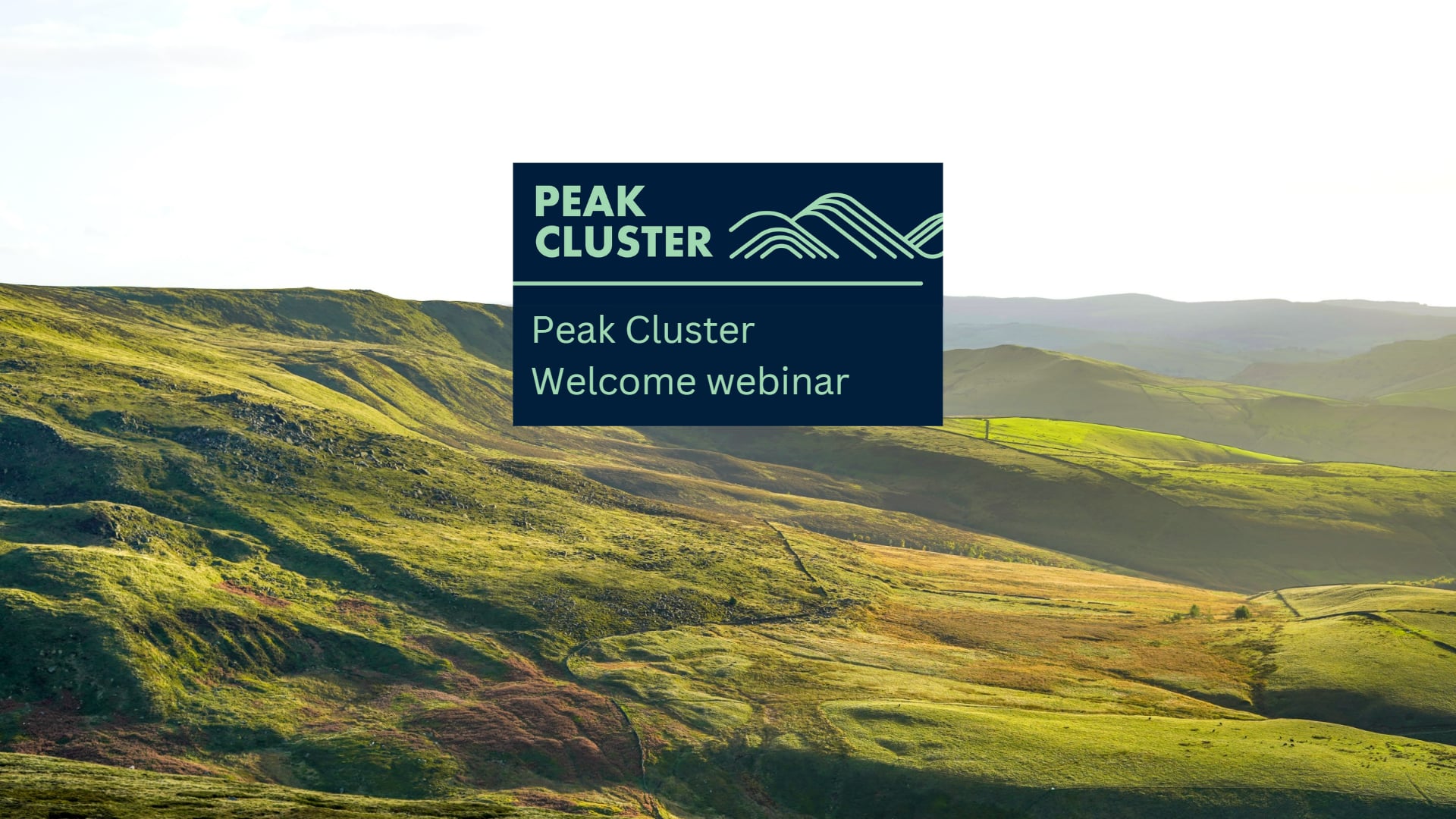 Peak Cluster Welcome Webinar
