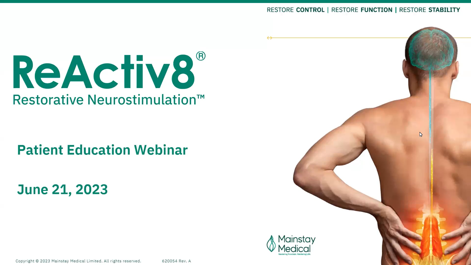 ReActiv8 Patient Education Webinar (Dr. Rebecca Sanders & ReActiv8 ...