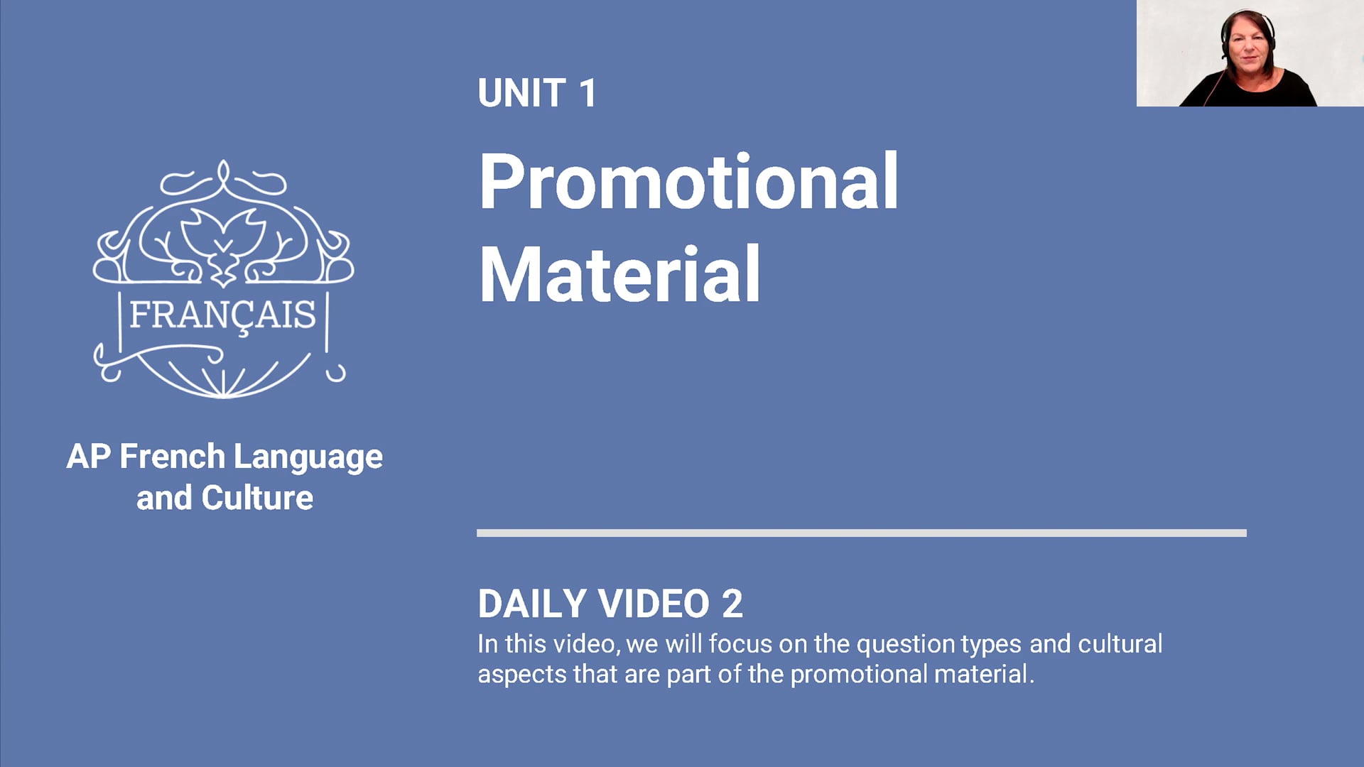 AP French Language and Culture Unit 1_1_2 on Vimeo