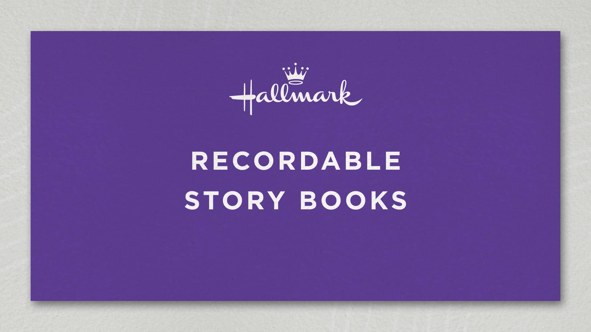 Hallmark Recordable Story Books on Vimeo