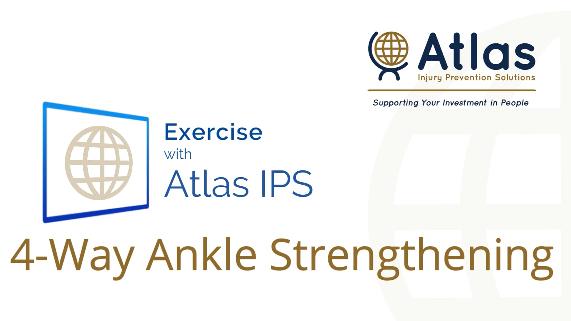 4 Way Ankle Strengthening Exercise on Vimeo