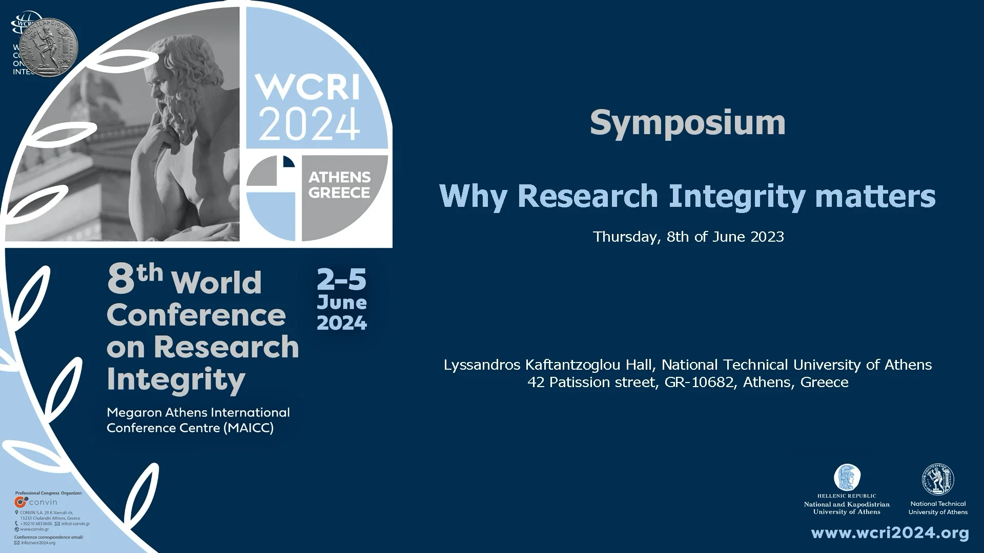 Why Research Integrity Matters Part 1 - Opening and welcome speeches ...