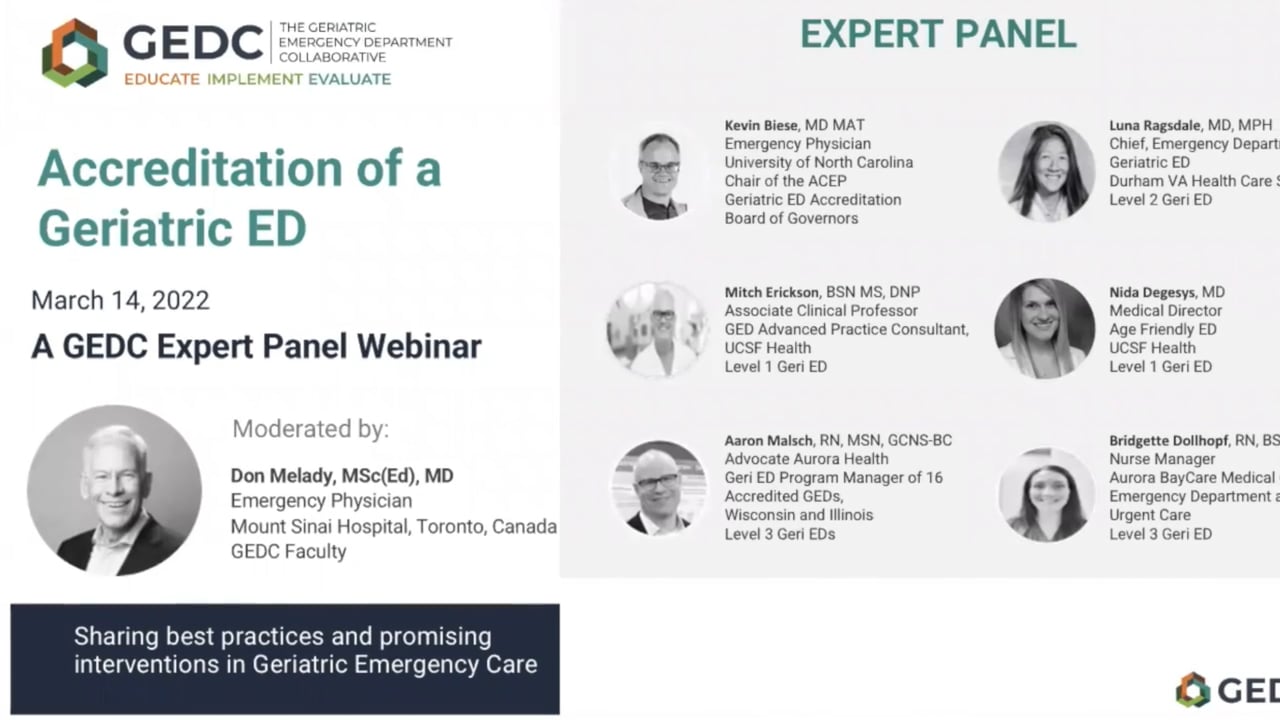 Accreditation of a Geriatric ED on Vimeo