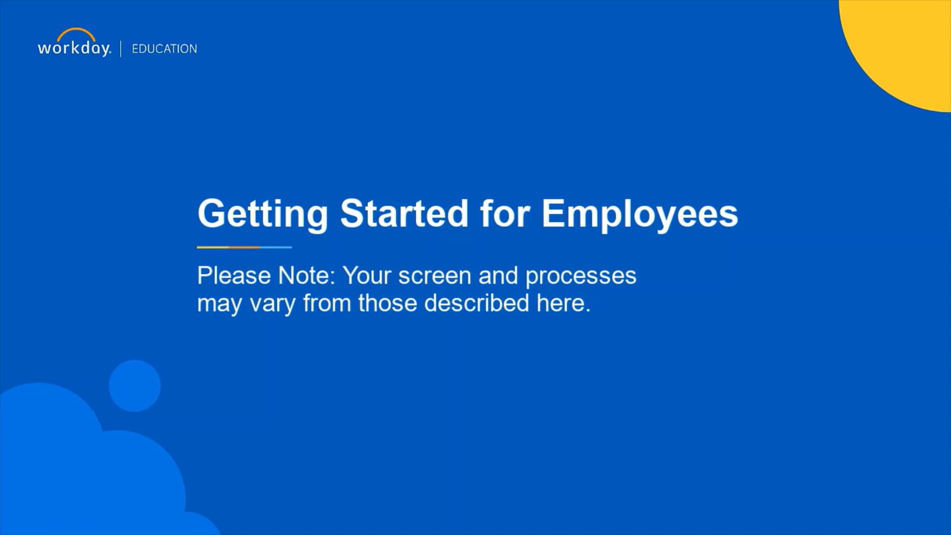 Workday Getting Started for Employees Training Video on Vimeo