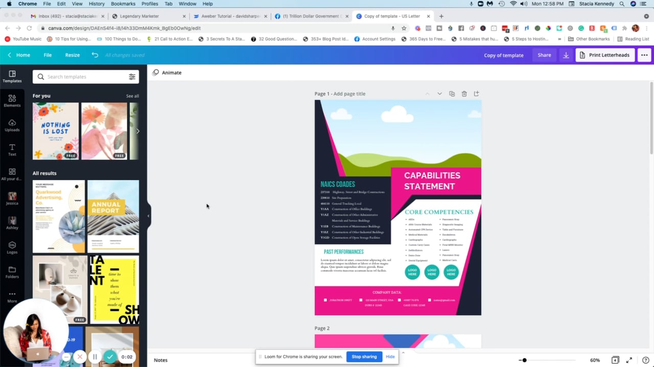 Capability Statement Canva Tutorial on Vimeo
