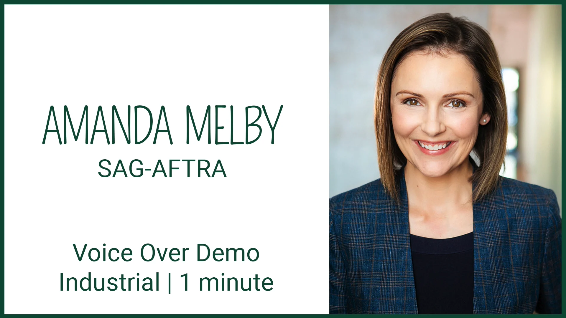 Amanda Melby | Industrial Voice Over Demo on Vimeo