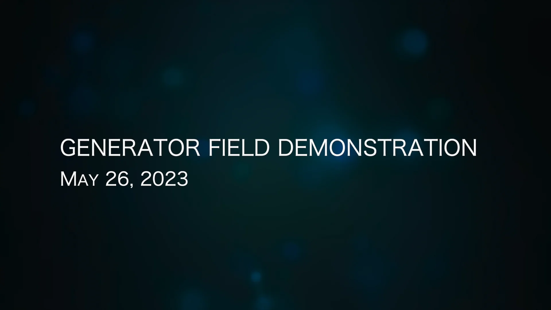 The Art of Generator Maintenance Workshop - 5. Generator Demonstration ...