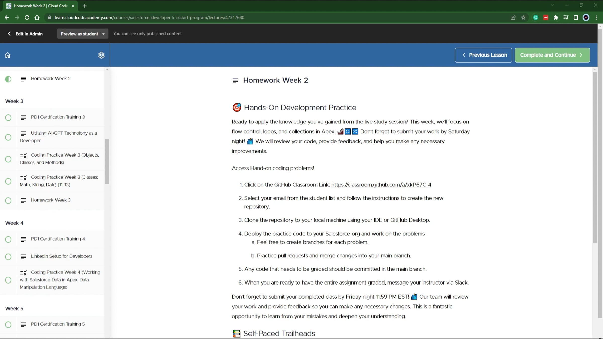 Cloud Code GitHub Classroom Setup - Beginner