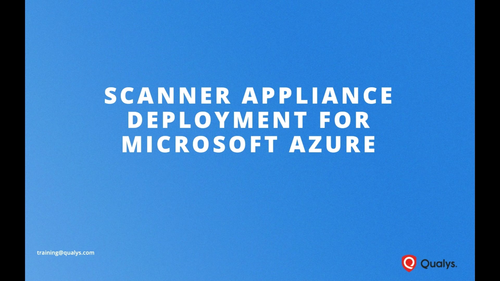 Scanner Appliance Deployment in Azure