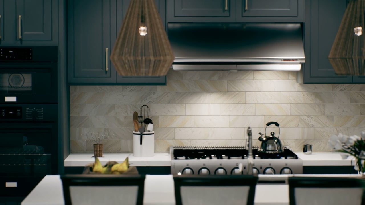 Kitchen Backsplash: Athena Gold Tile 4X12 on Vimeo