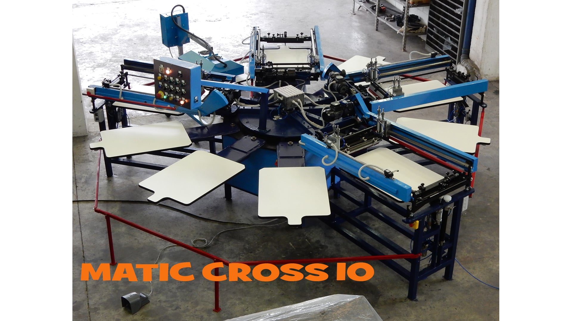 MATIC CROSS 10 - Used carousel automatic screen printing machine for t ...