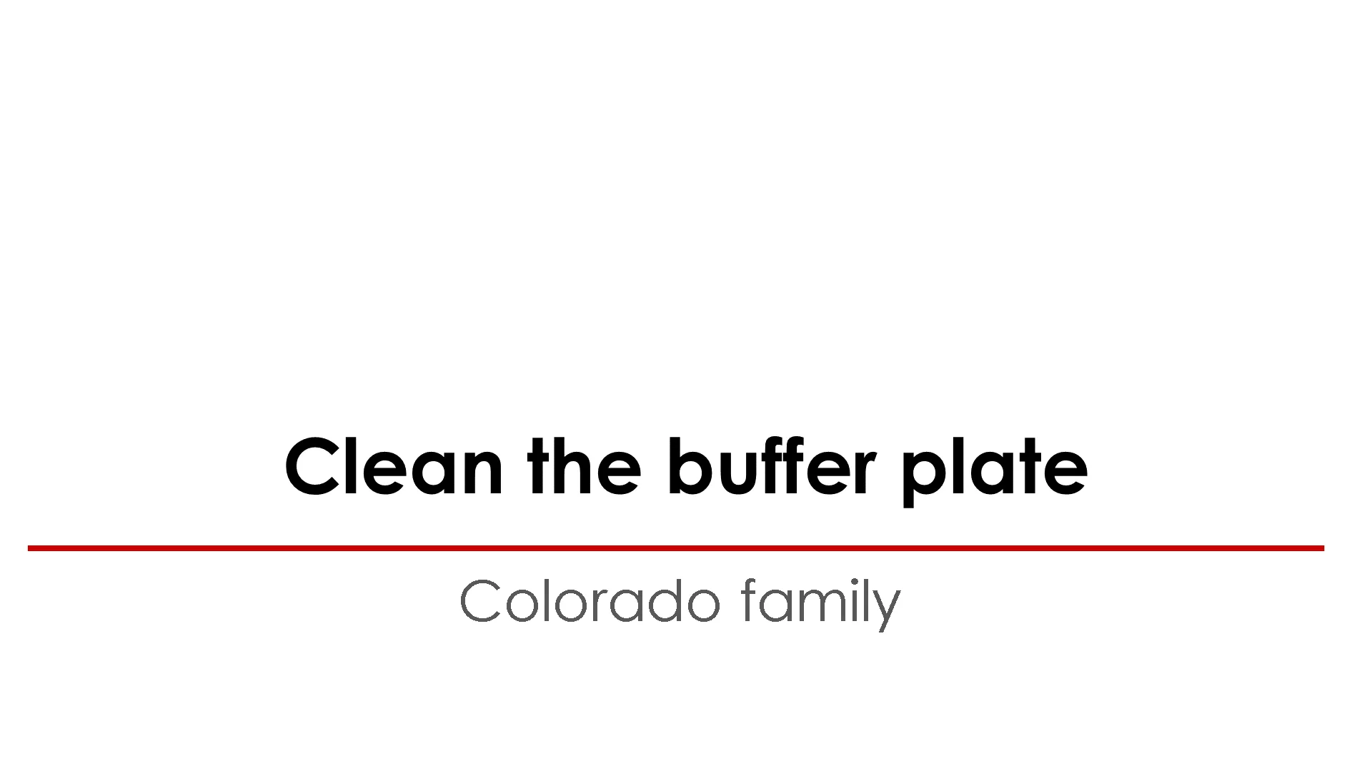 Colorado M-series - Clean the buffer plate on Vimeo