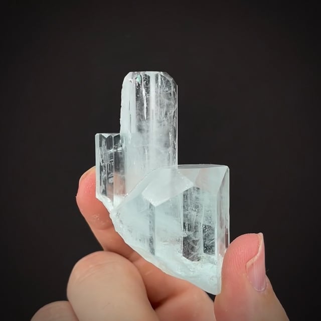 Beryl var. Aquamarine 'Towers' with 3 different terminations | Shigar ...