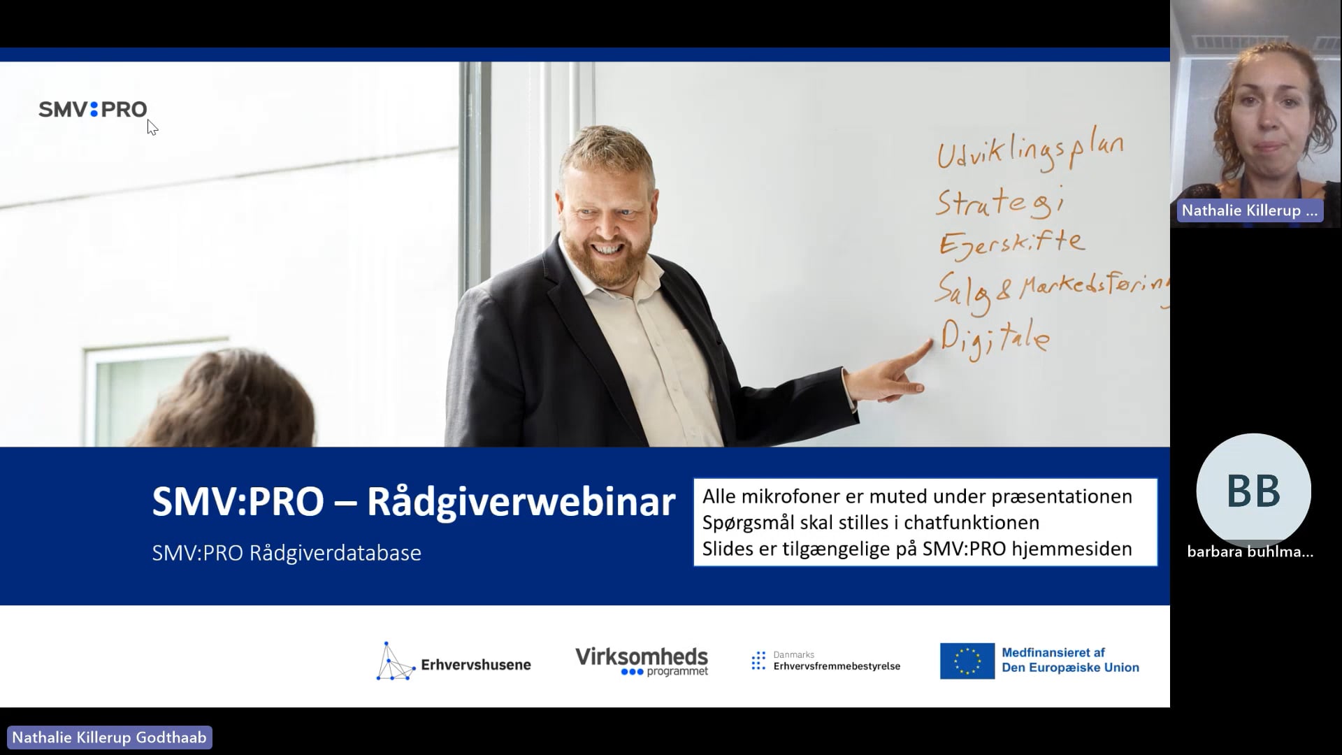 SMV:PRO - Rådgiverwebinar om rådgiverdatabase 27.06.23