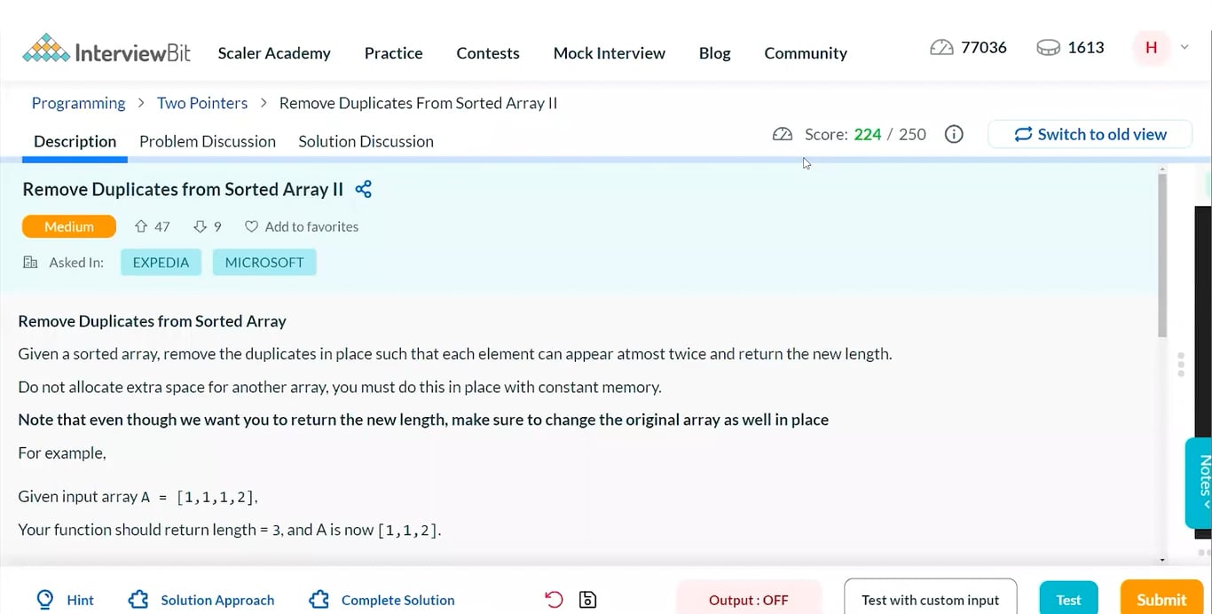 Remove Duplicates from Sorted Array II on Vimeo