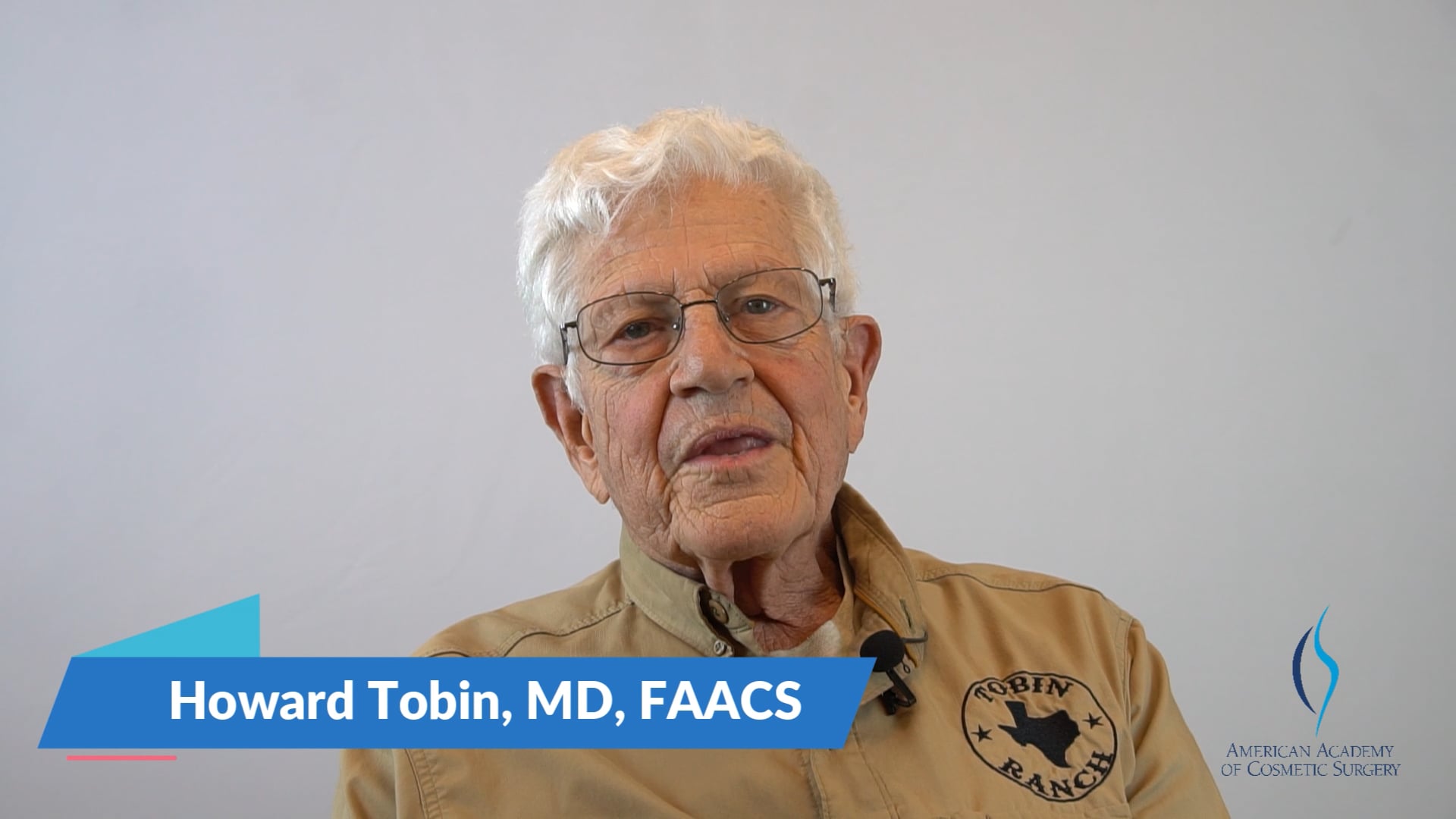 Howard Tobin, MD, FAACS, shares how he started his career as a cosmetic ...