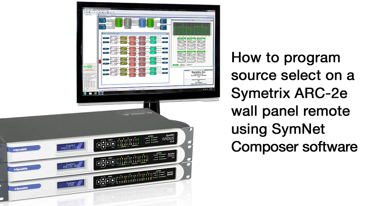 How to program source select on a Symetrix ARC-2e wall panel remote ...