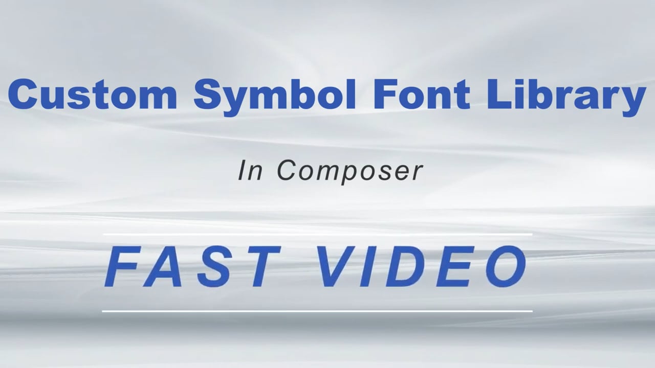 Custom Symbol Font Library - Fast Video on Vimeo
