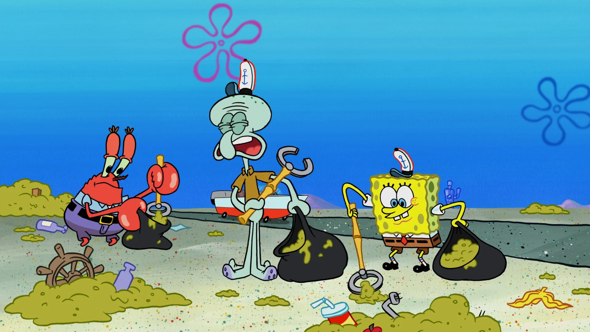 SpongeBob Cleaning Trash on Vimeo