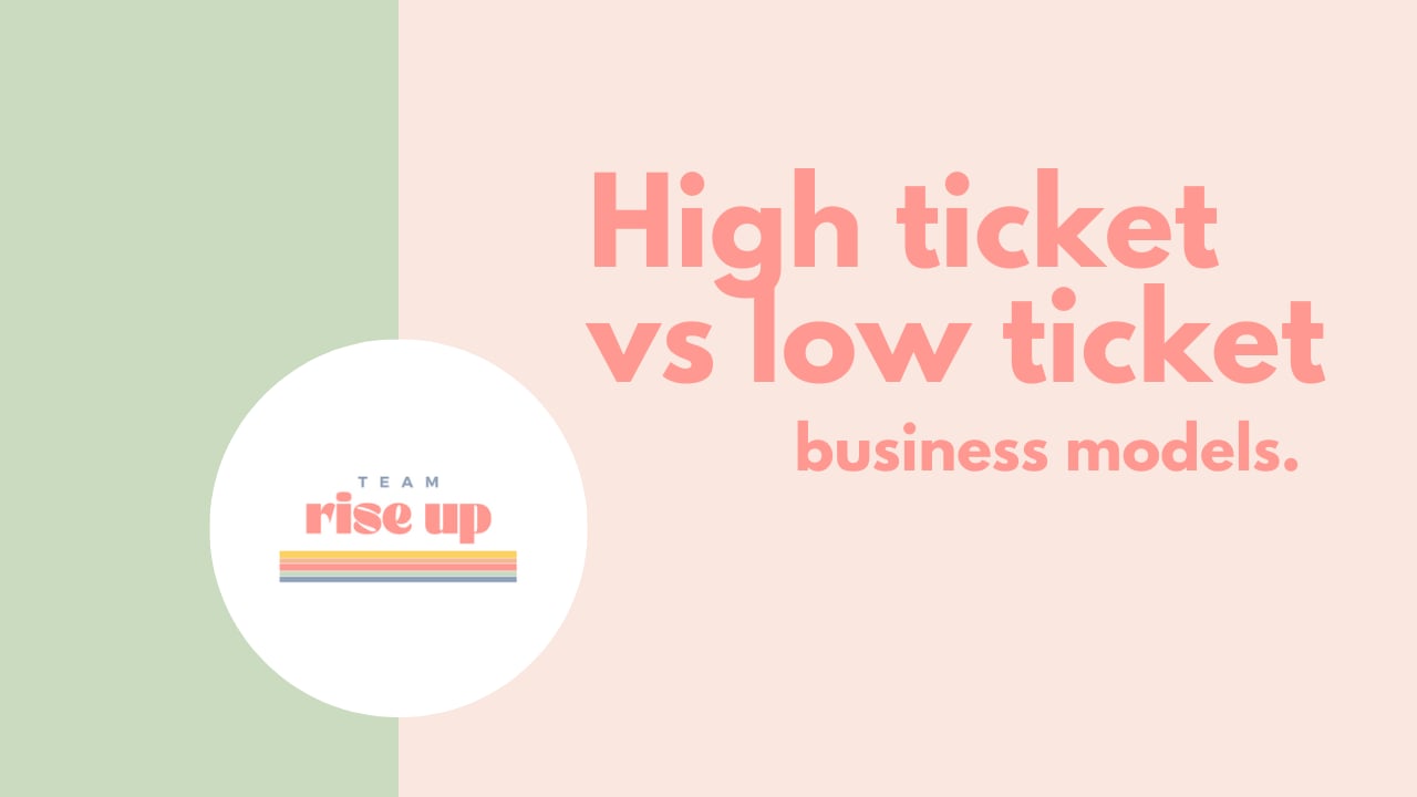 High ticket vs. low ticket. on Vimeo