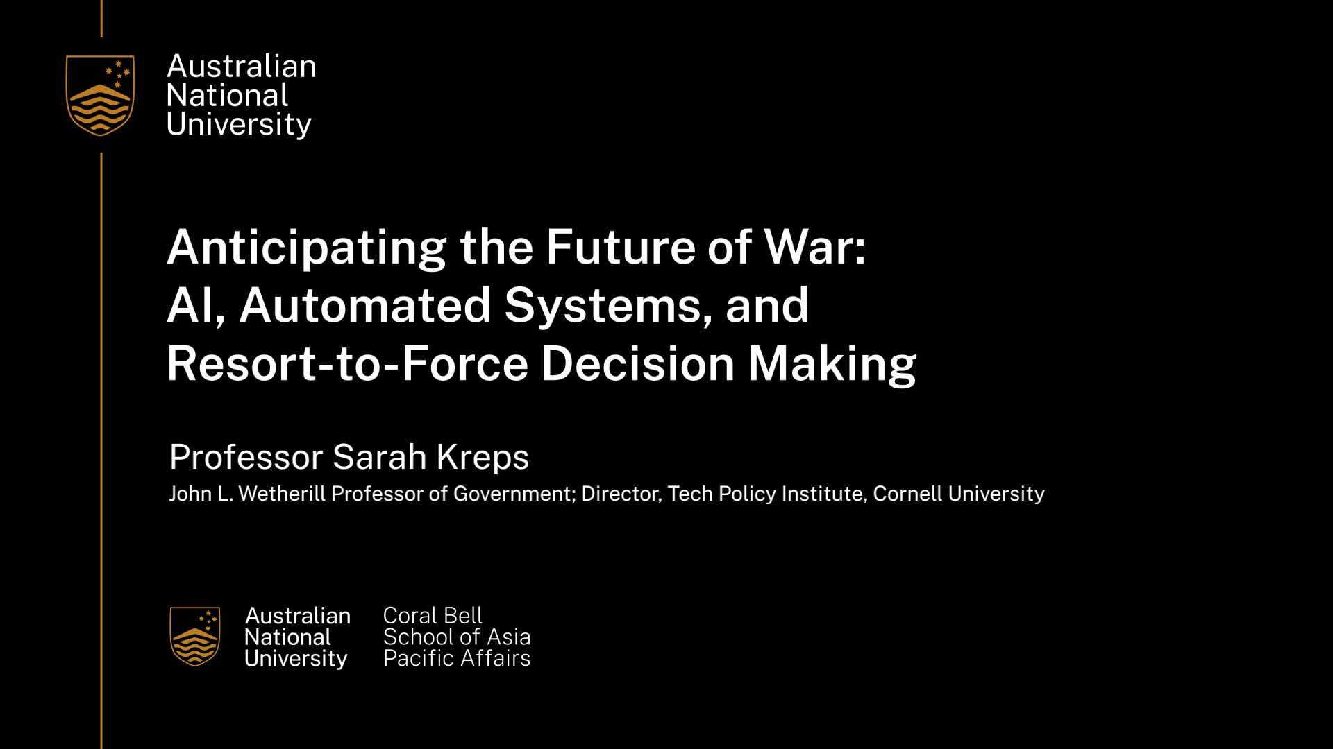 Anticipating the Future of War - AI, Automated Systems, and Resort-to-Force Decision Making on Vimeo