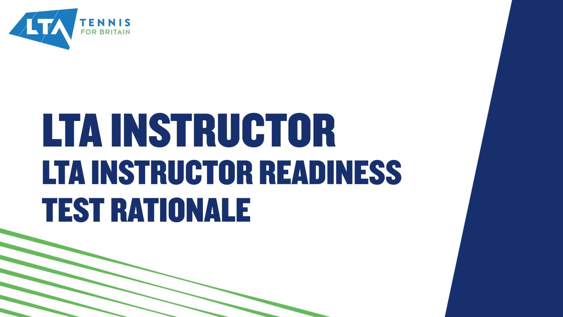 LTA Readiness Test Rationale on Vimeo