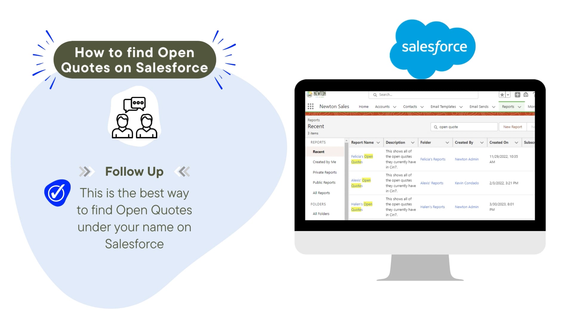Look Up Open Quotes- Salesforce Converting to Sales on Vimeo