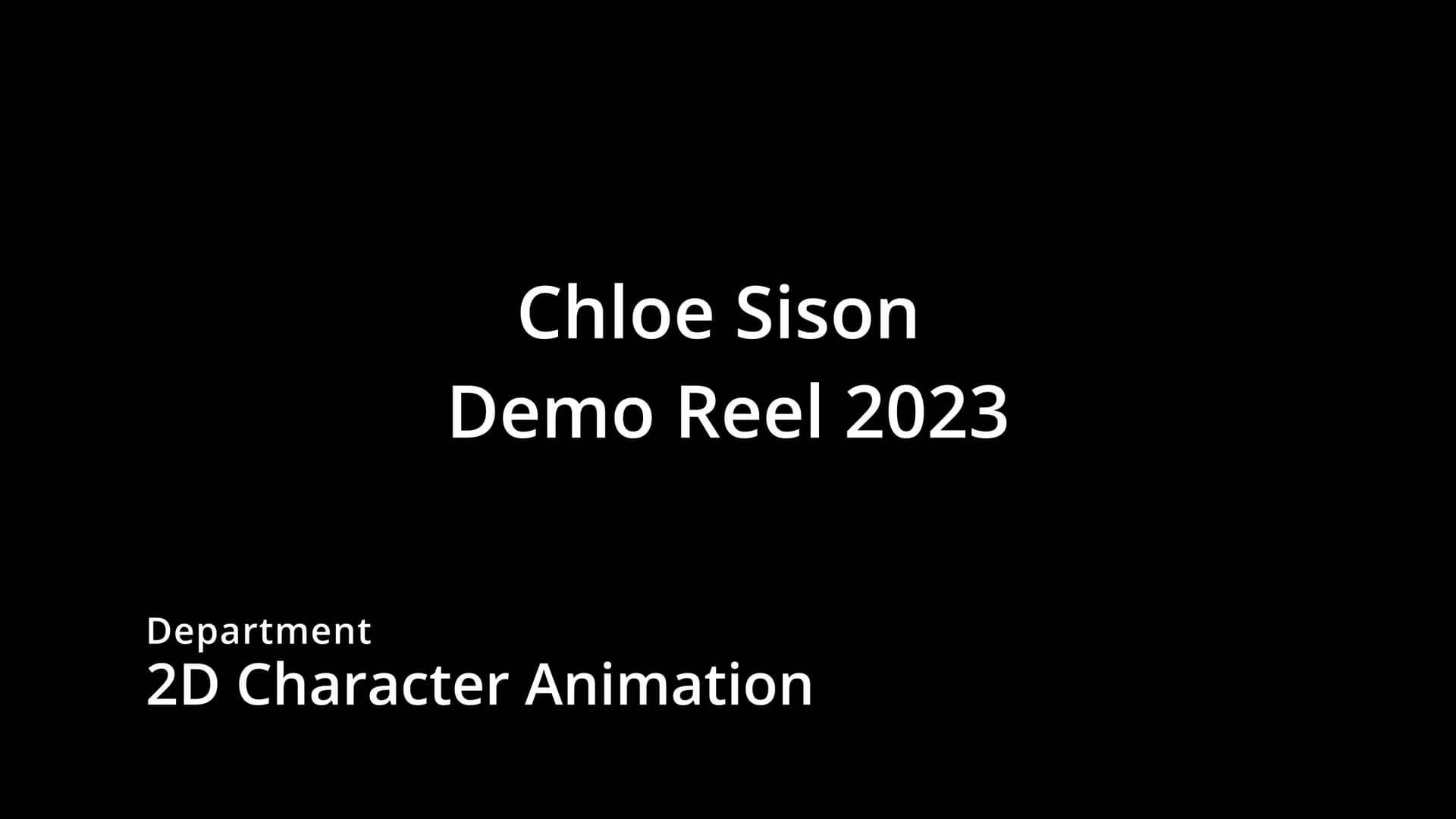 Chloe Sison Animation Demo Reel 2023 on Vimeo