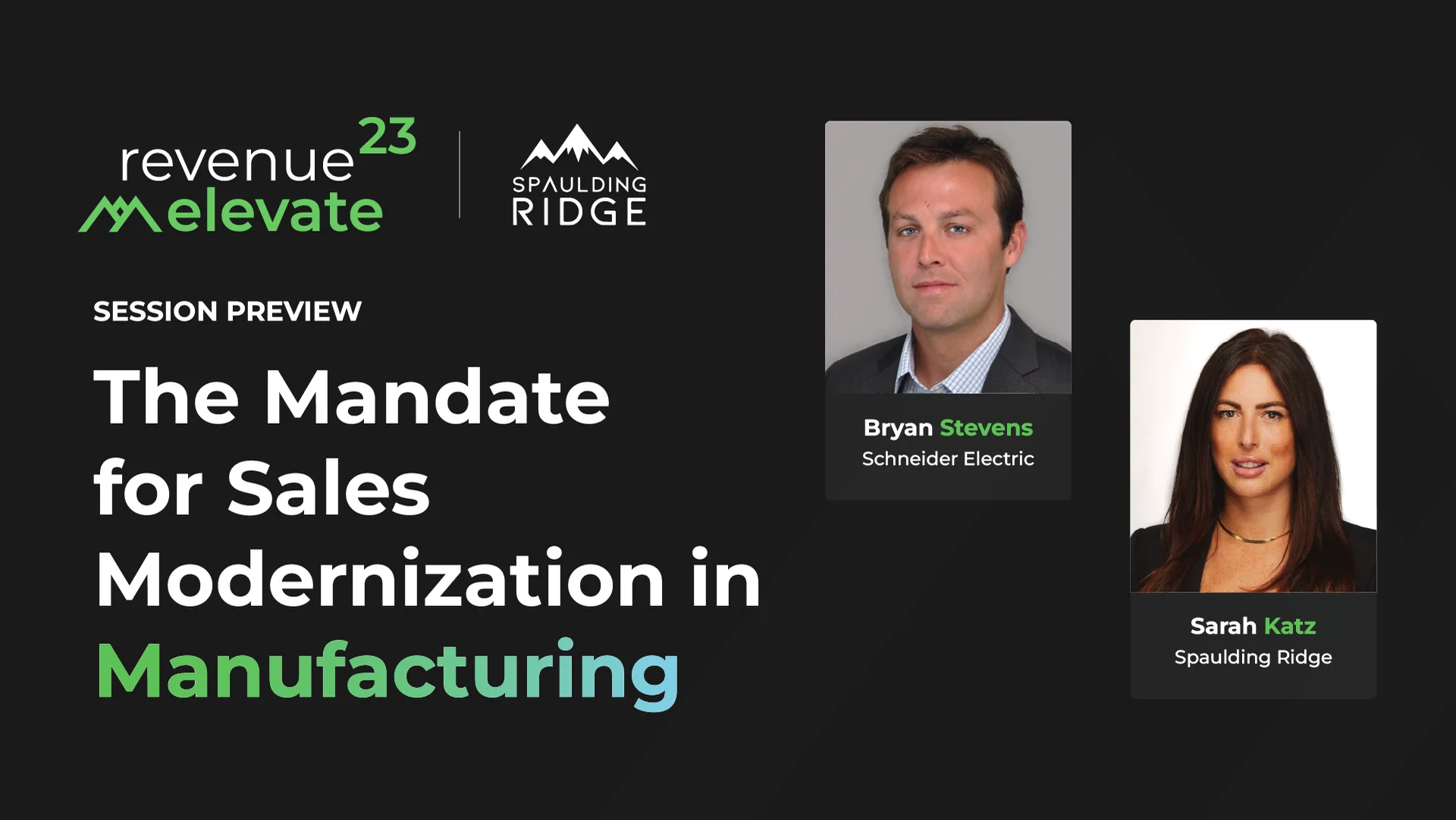 Revenue Elevate23: (Preview) The Mandate for Sales Modernization in ...