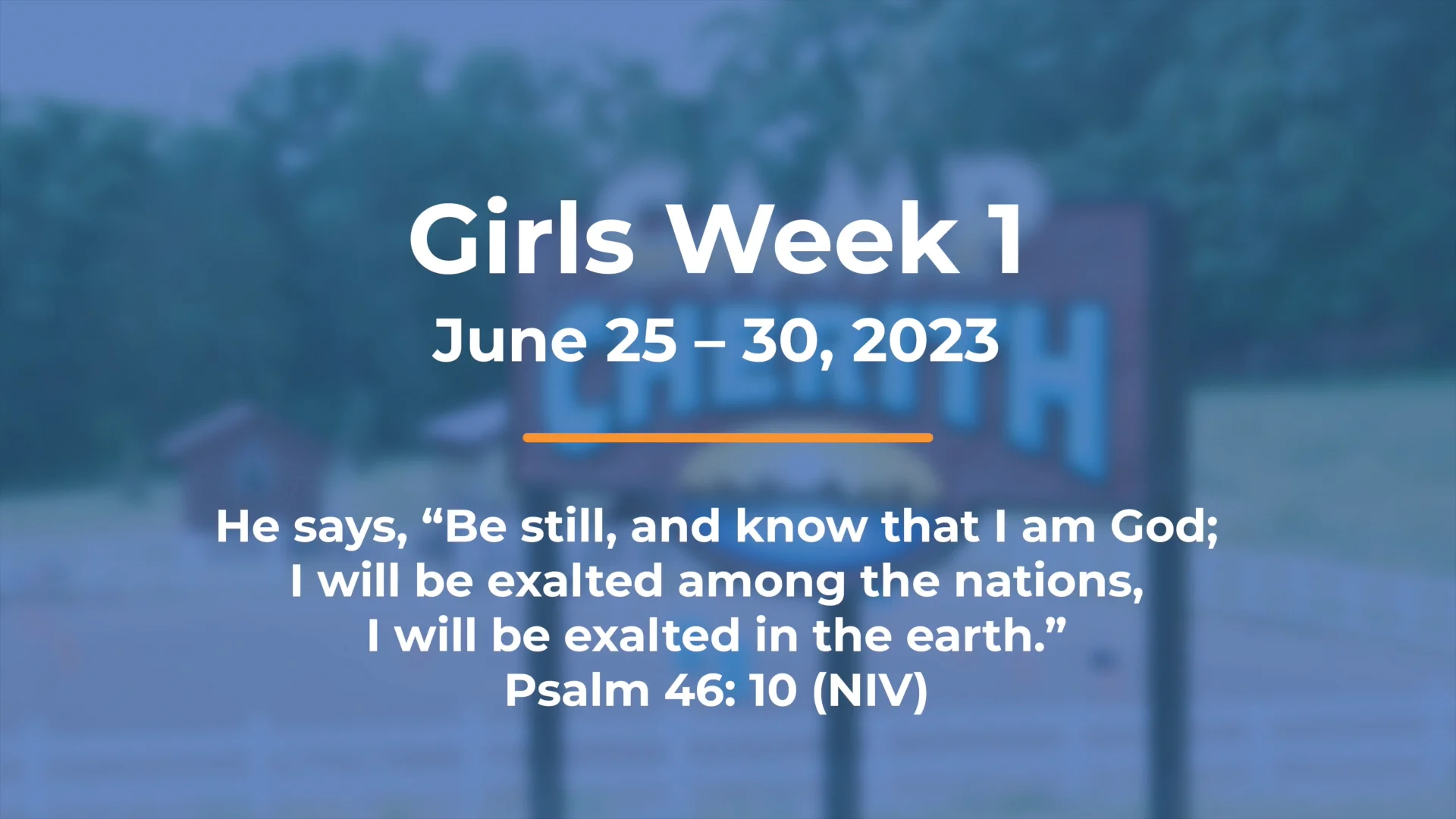 Girls Week 1 2023