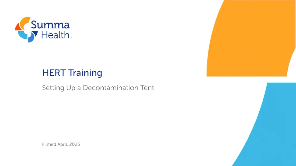 HERT Training - Setting Up an Emergency Treatment Area