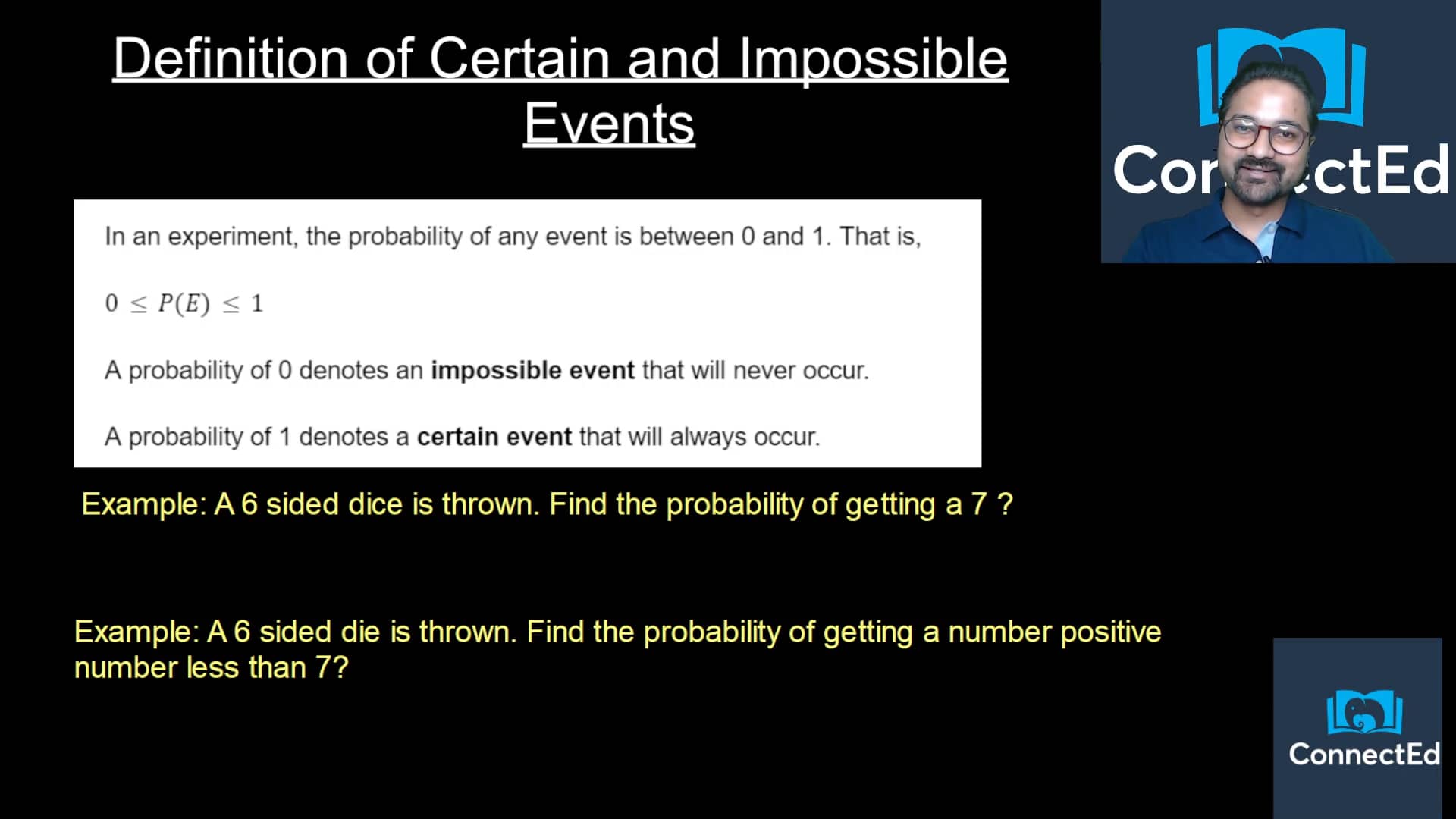 Definition of Certain and Impossible Events on Vimeo